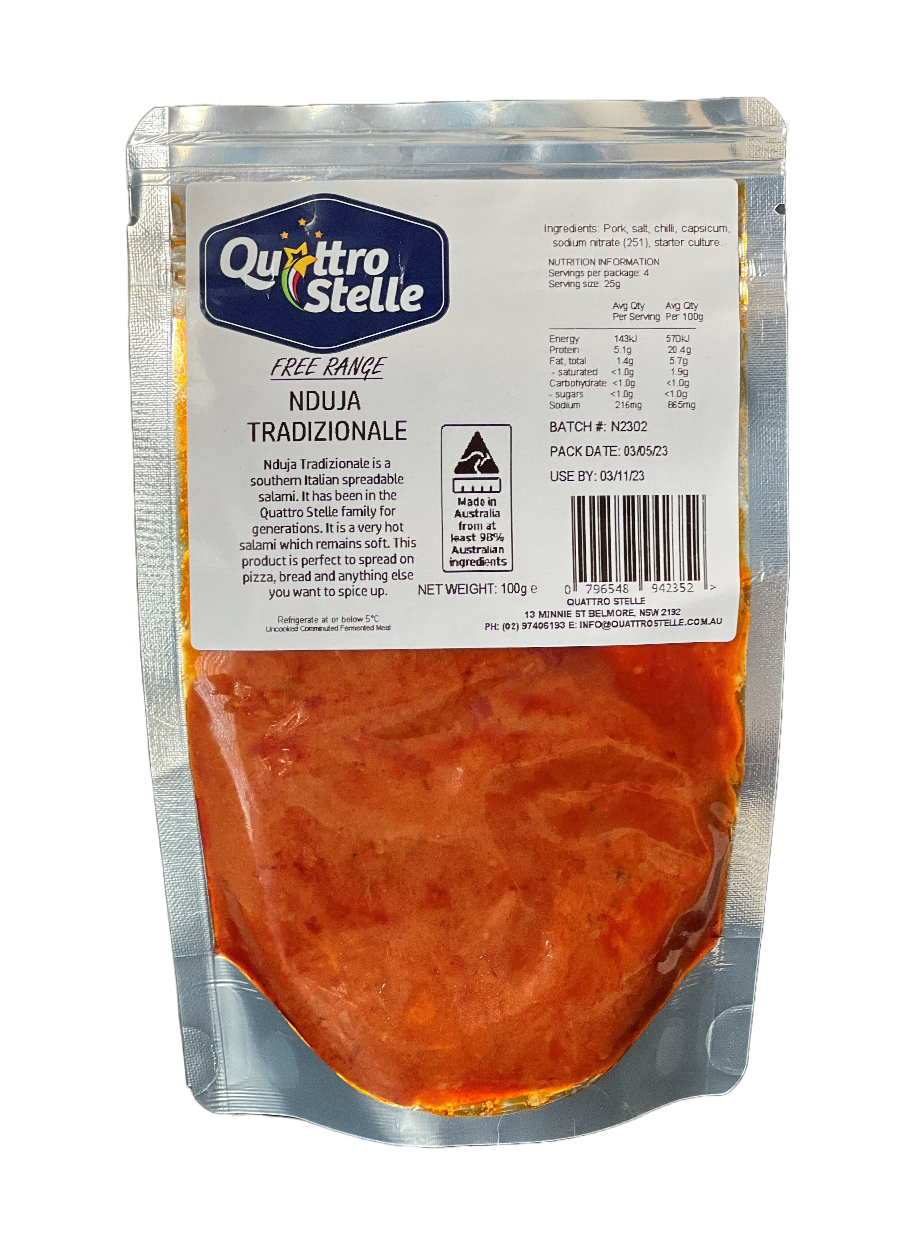 Basile | QUATTRO STELLE NDUJA TRADIZIONALE 100G NET